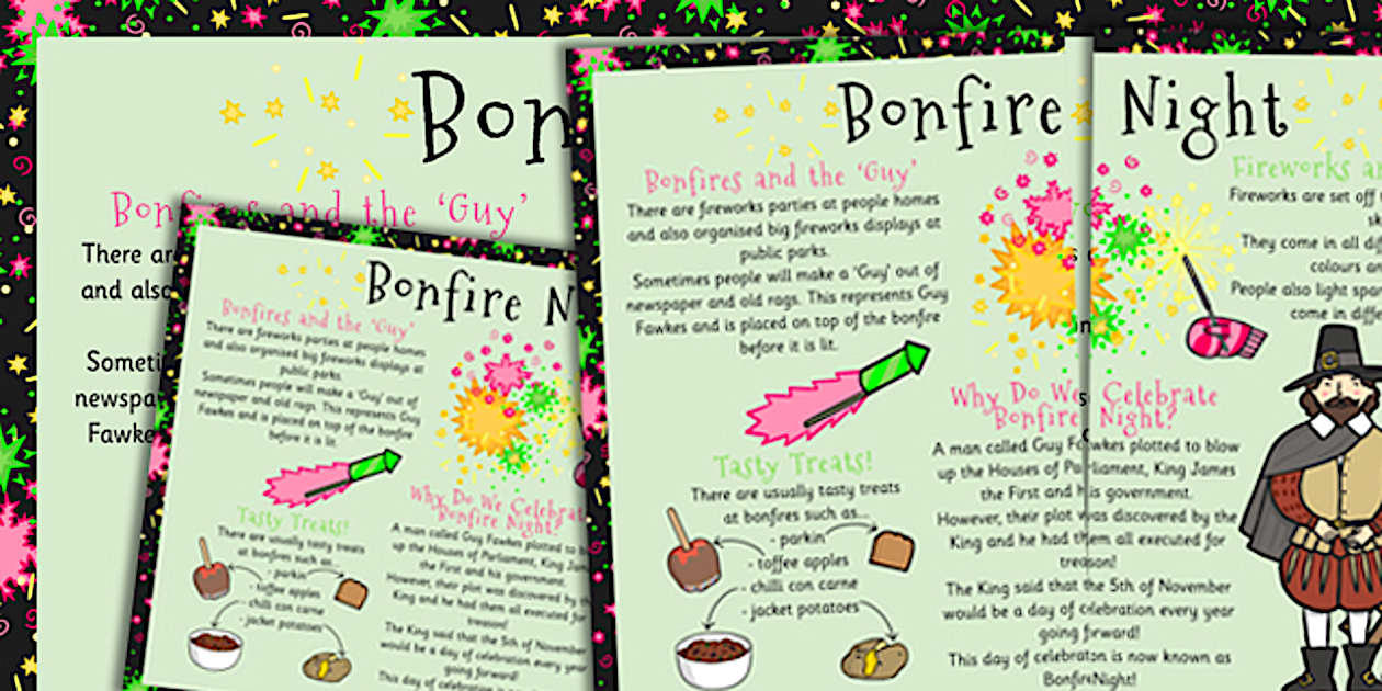 Bonfire Night Large Information Poster KS1 (teacher made)