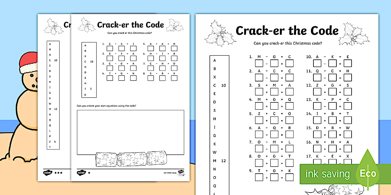 TAS Crack-er the Code Addition and Subtraction to 20 Differentiated ...