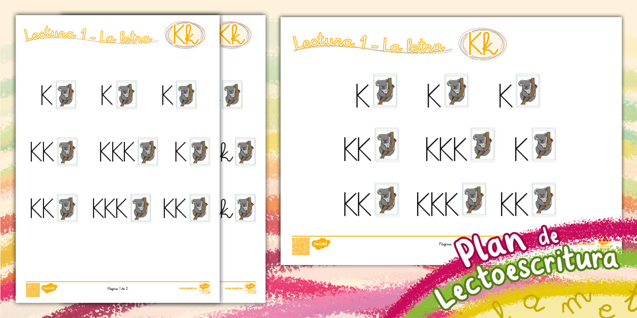 Plan de lectoescritura: La letra K - Lectura 1