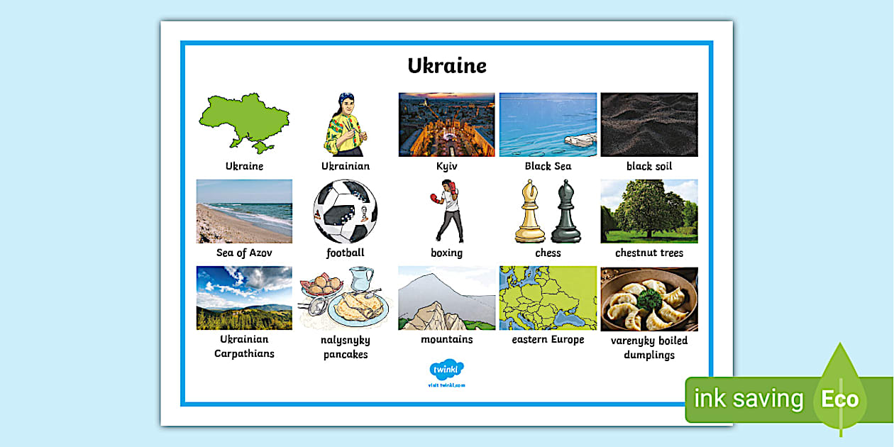 Ukraine Word Mat (Hecho por educadores) - Twinkl