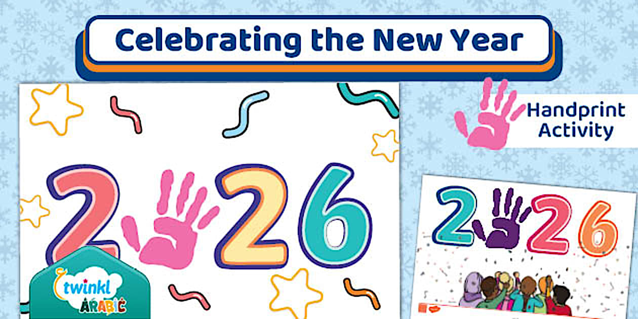 Handprint Activity Sheet Celebrating the New Year