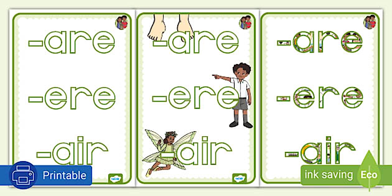 Grade 3 Phonics: -are, -ere, -air Sound Posters