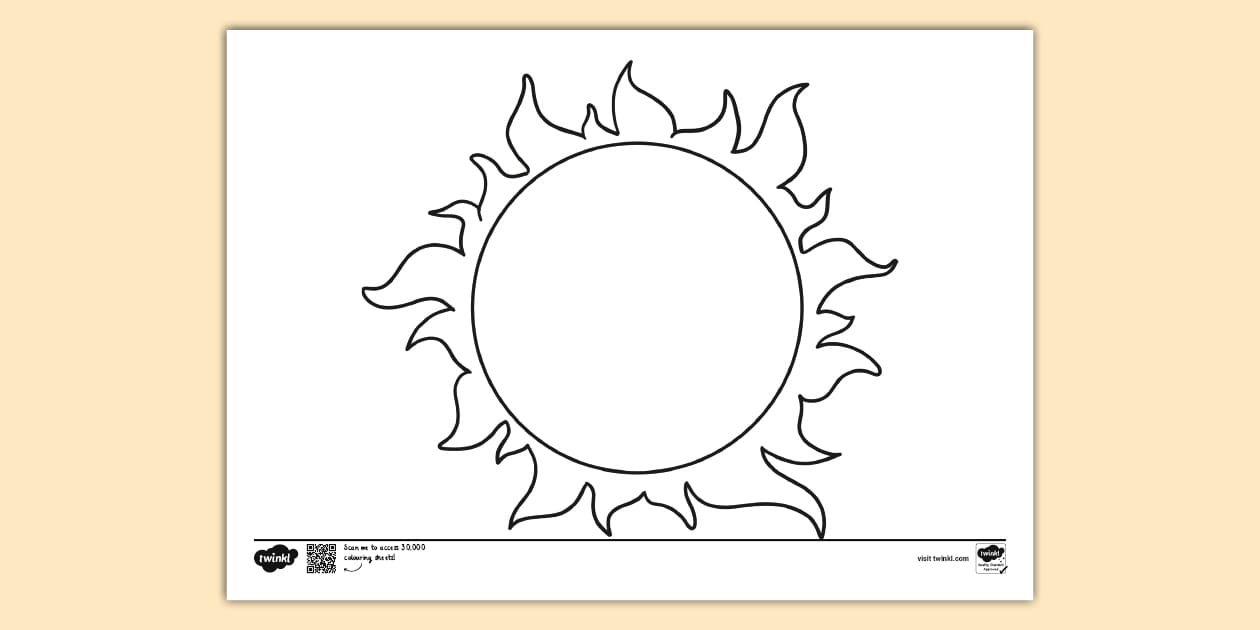 Sun Colouring Sheet | Colouring Sheets | Learning Resources