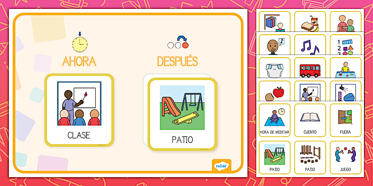 Calendario visual: Ahora y después (Teacher-Made) - Twinkl