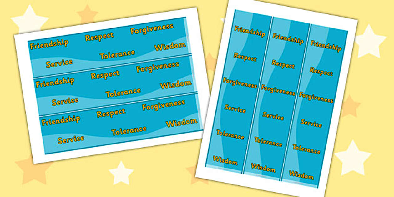 School Values Display Borders (teacher made) - Twinkl