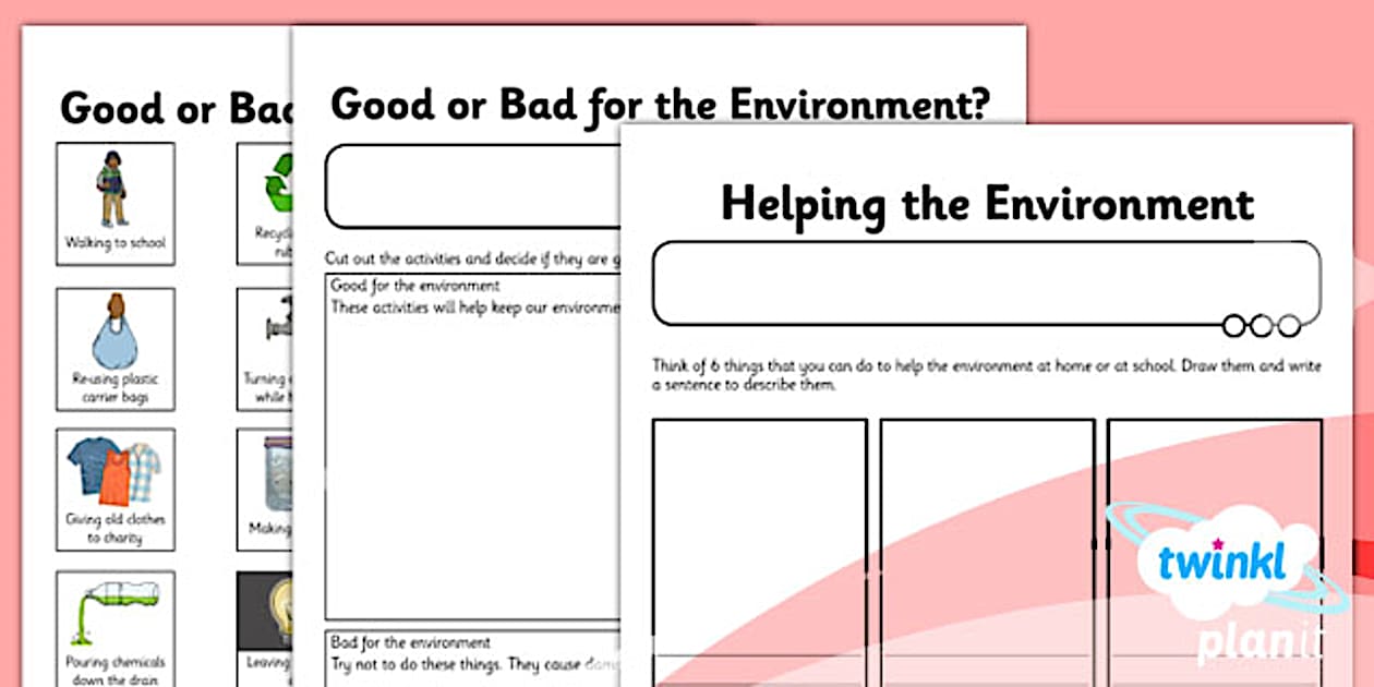Science: The Environment Homework (professor feito) - Twinkl