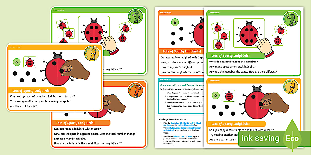 👉 EYFS Maths Conservation Chilli Challenges: Spotty Ladybirds