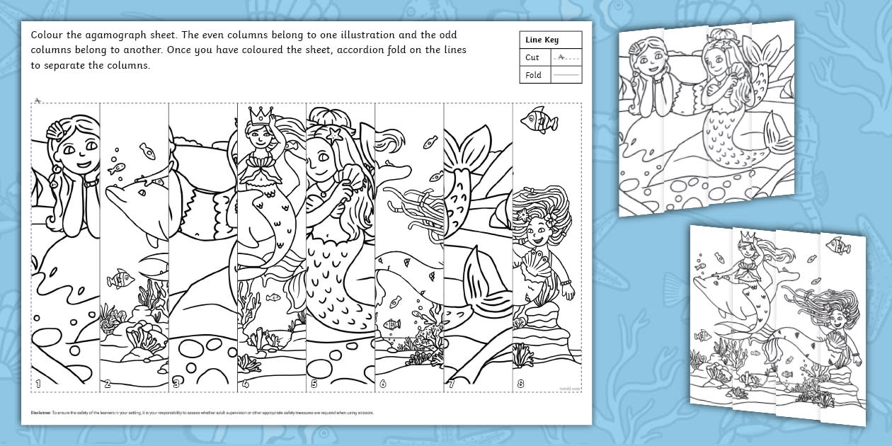 All About Mermaid Agamograph - Twinkl Art (teacher made)