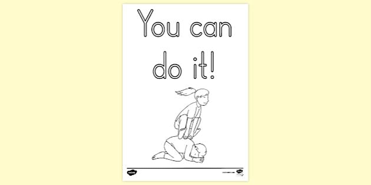 Gym Motivation Colouring Page | Colouring Sheet - Twinkl