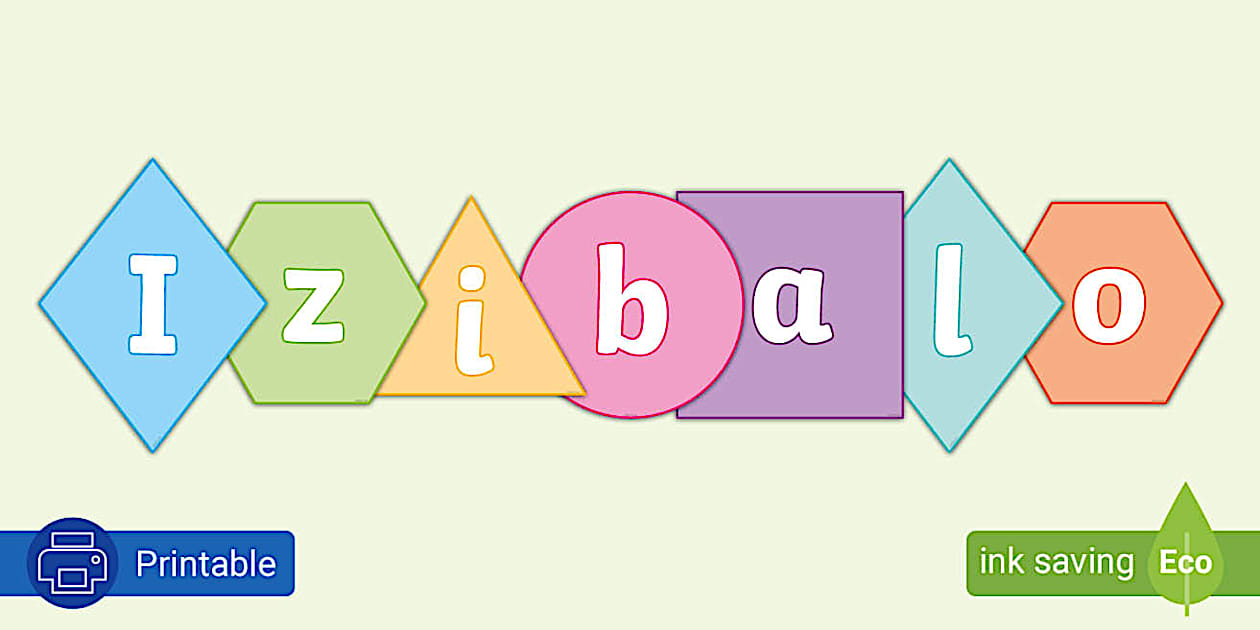 Maths - Shapes Display Cut Outs isiXhosa