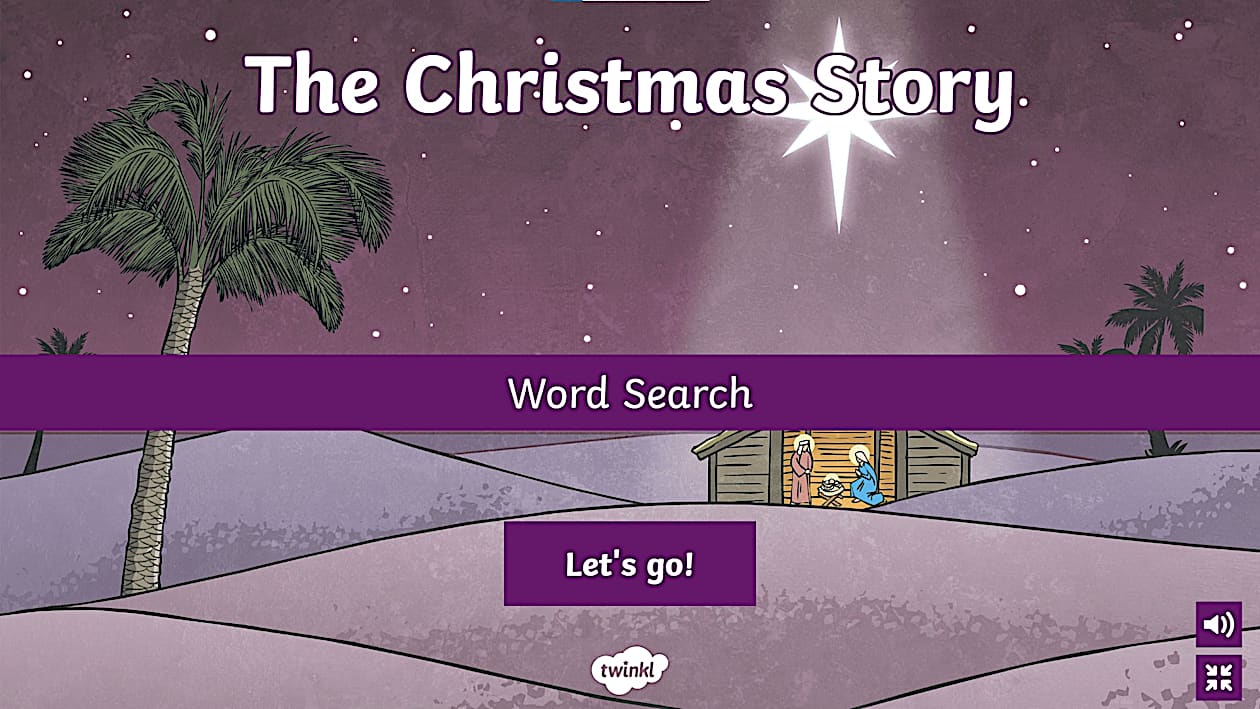 RE: The Christmas Story: Year 6 Interactive Word Search
