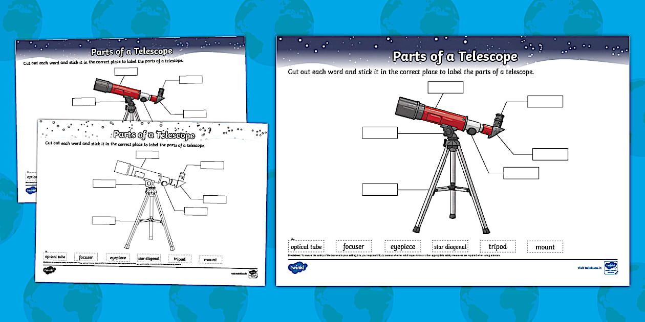 * NEW * Parts of a Telescope Labelling Activity - Twinkl