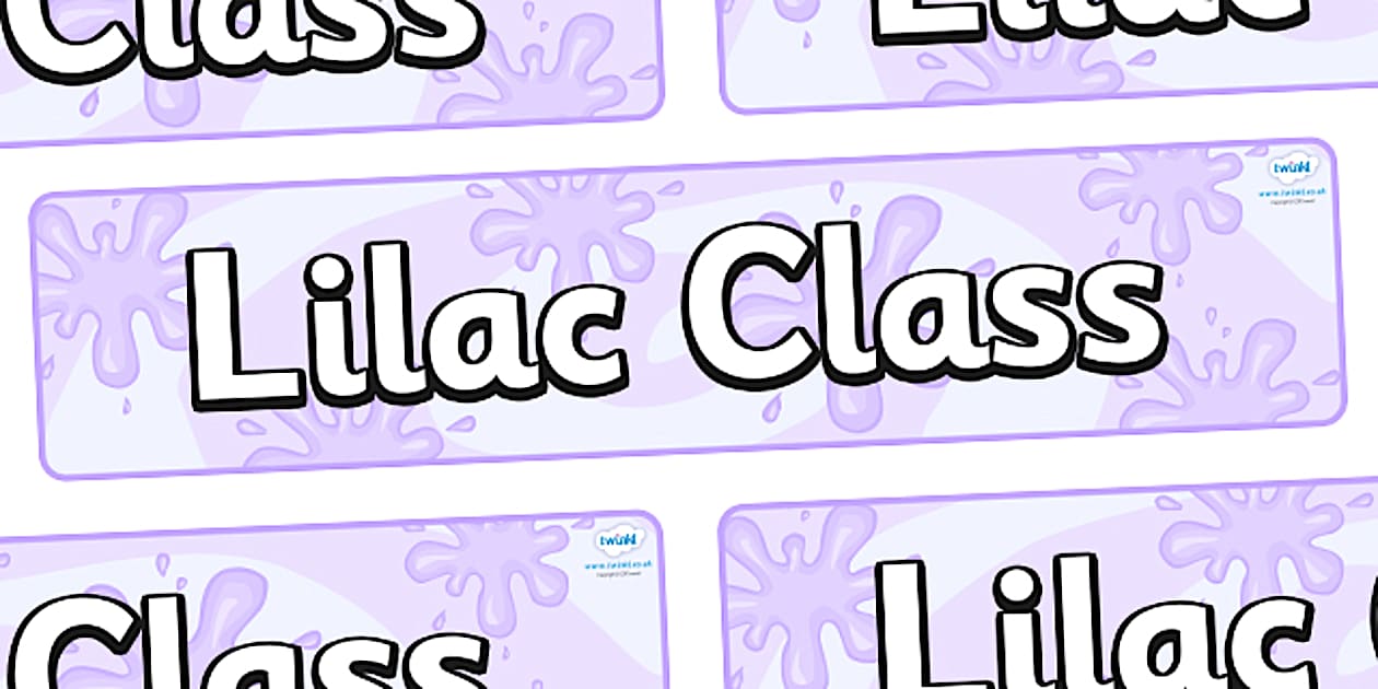 Lilac Themed Classroom Display Banner (teacher made)