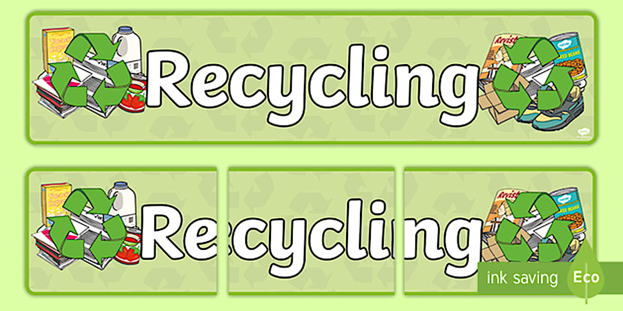 TAS Recycling Display Banner (teacher made) - Twinkl