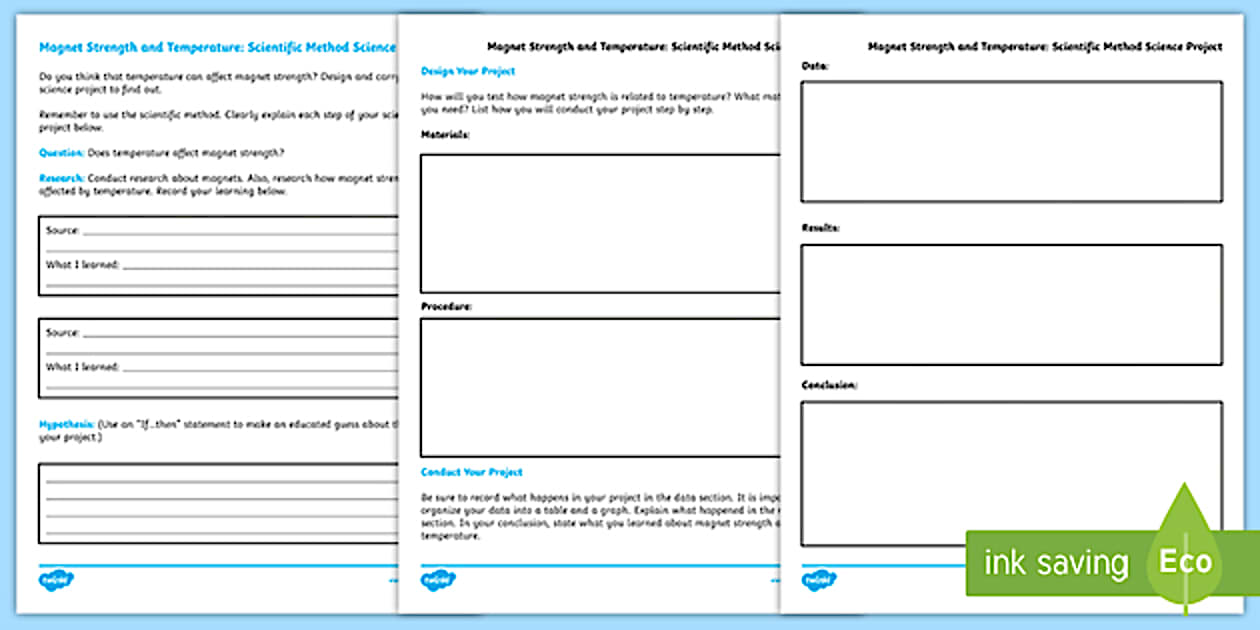 Fifth Grade Science Project Magnet Strength and Temperature