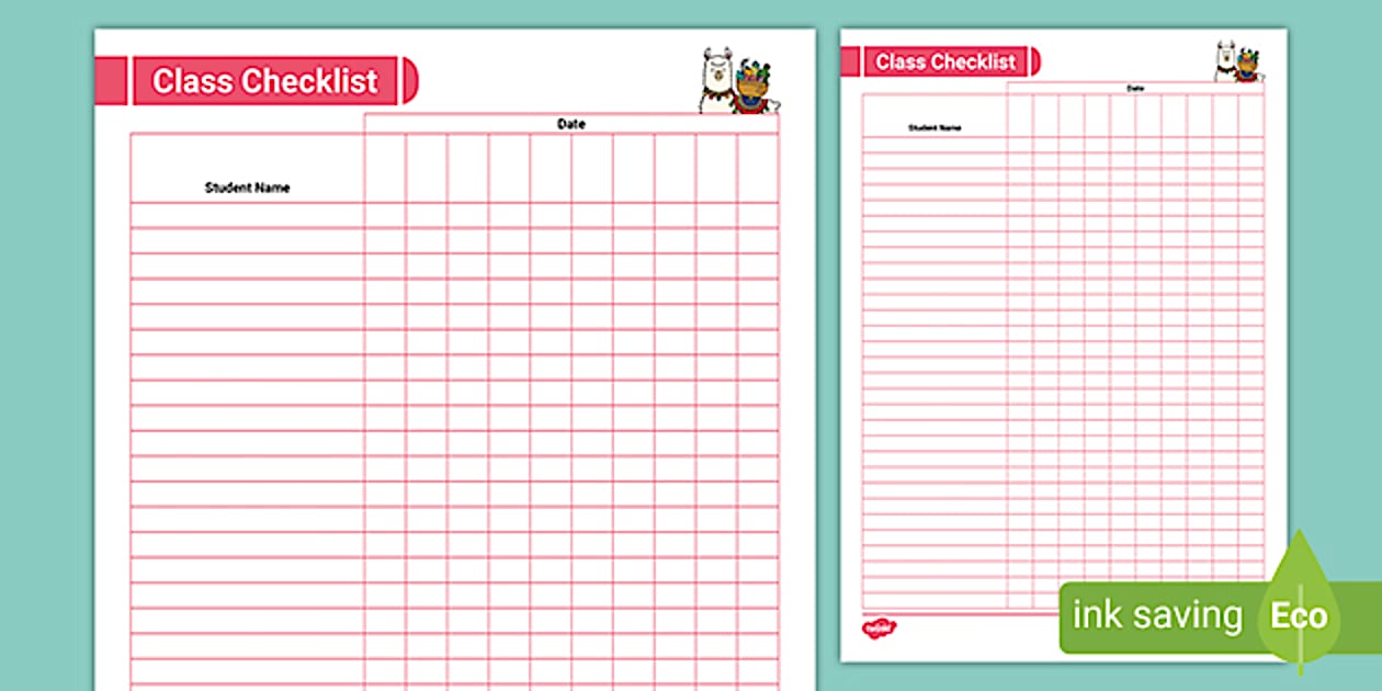 Llama Class List (teacher made) - Twinkl