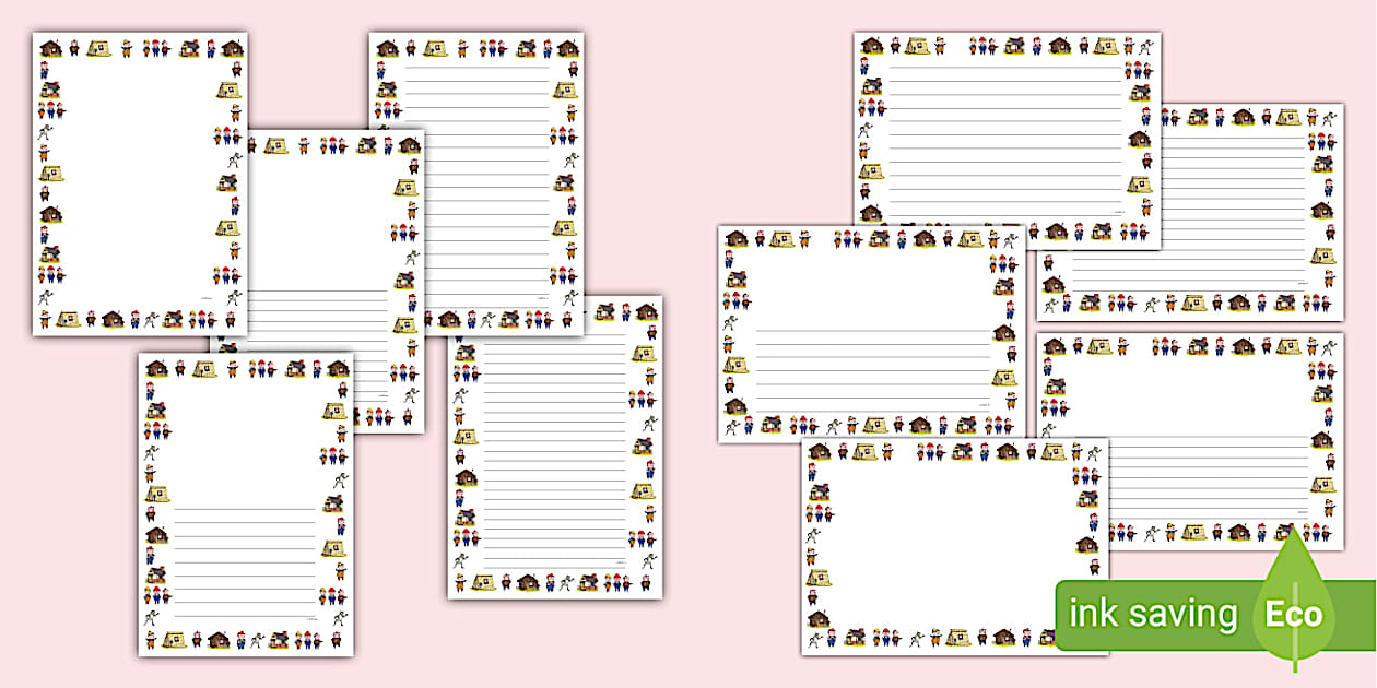 Editable The Three Little Pigs Page Borders - Twinkl