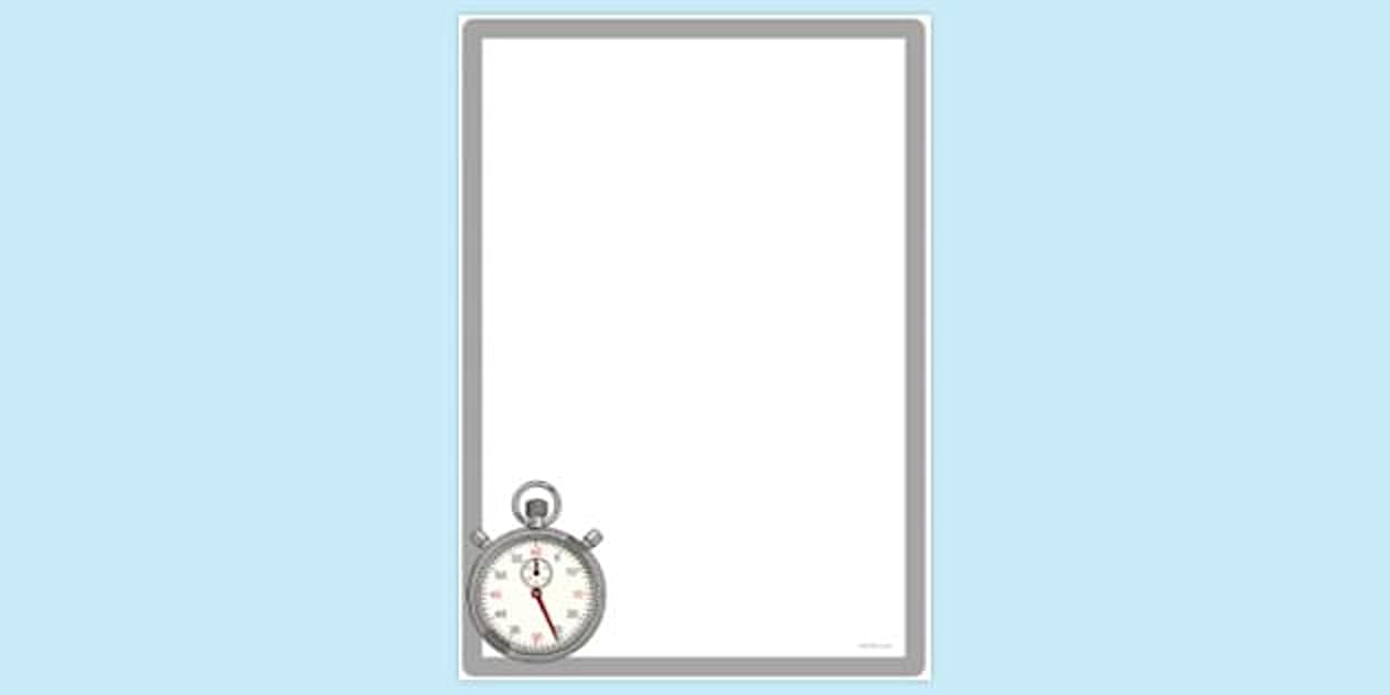 Simple Blank Timer Page Border | Page Borders | Twinkl