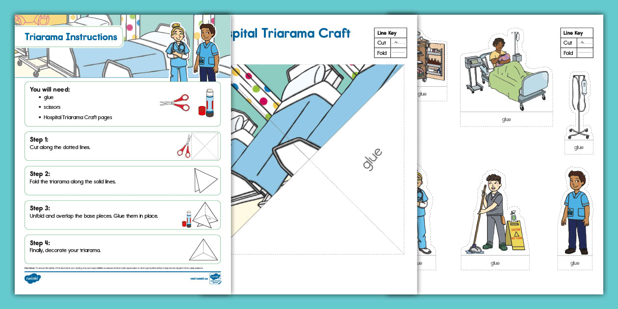Hospital Triarama Craft Pages - Twinkl Art (teacher made)