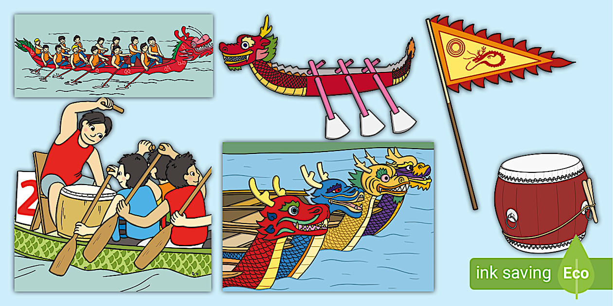 Dragon Boat Display Cut-Outs (creat de profesori) - Twinkl