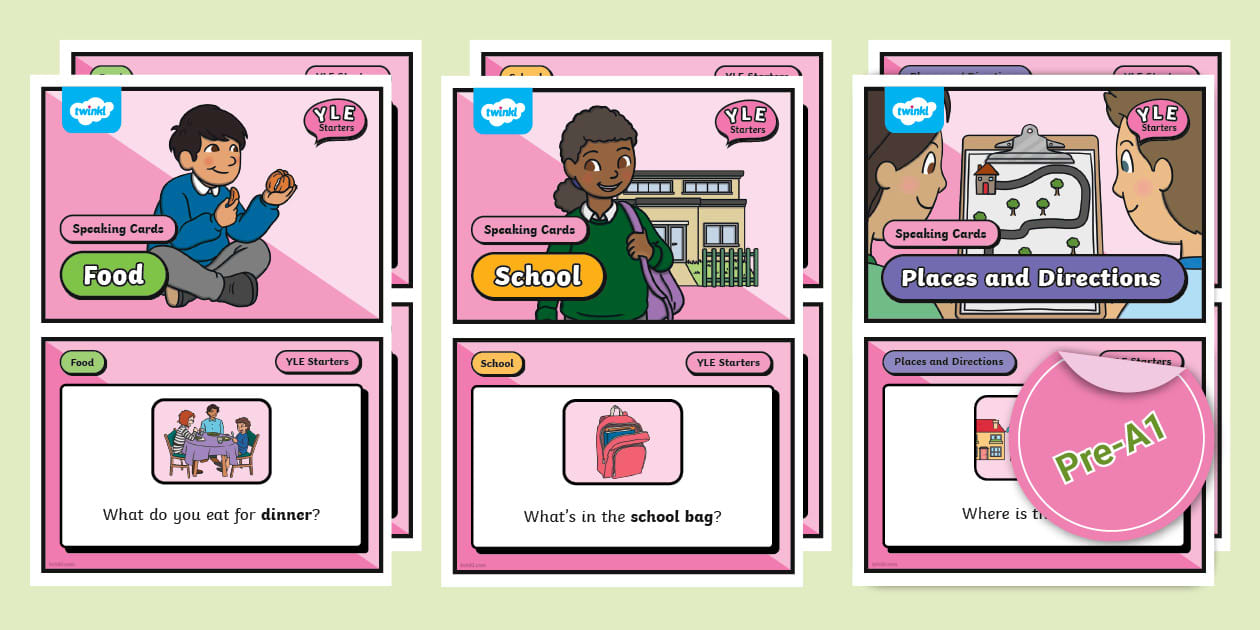 YLE Starters - Speaking Cards Bundle (teacher made) - Twinkl