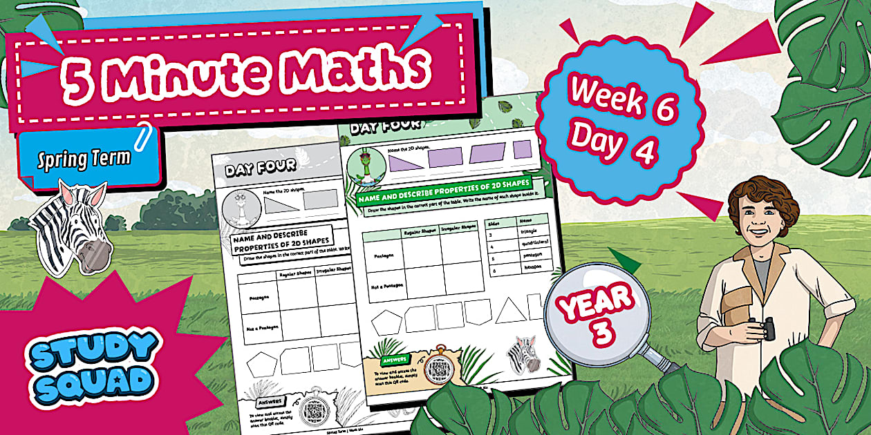 👉 Study Squad 5 Minute Maths - Year 3 Spring - Week 6 Day 4