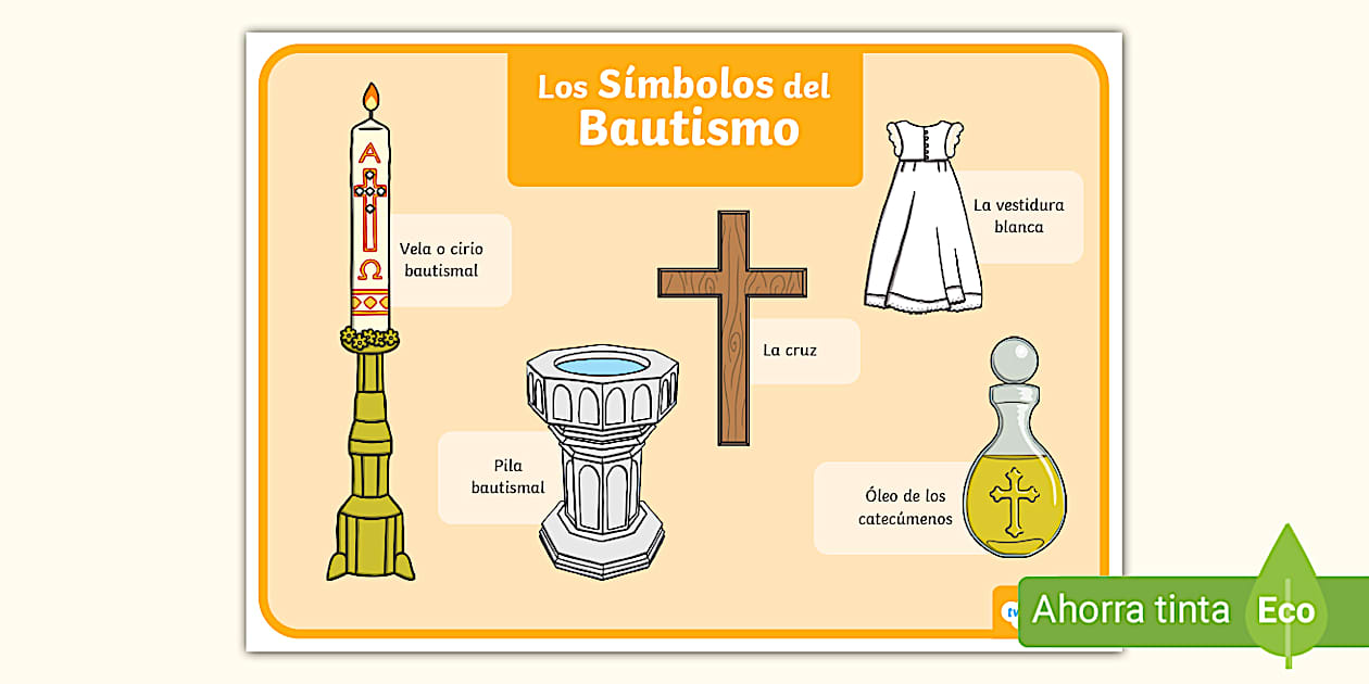 Símbolos del bautismo | Afiches para niños | Twinkl Perú