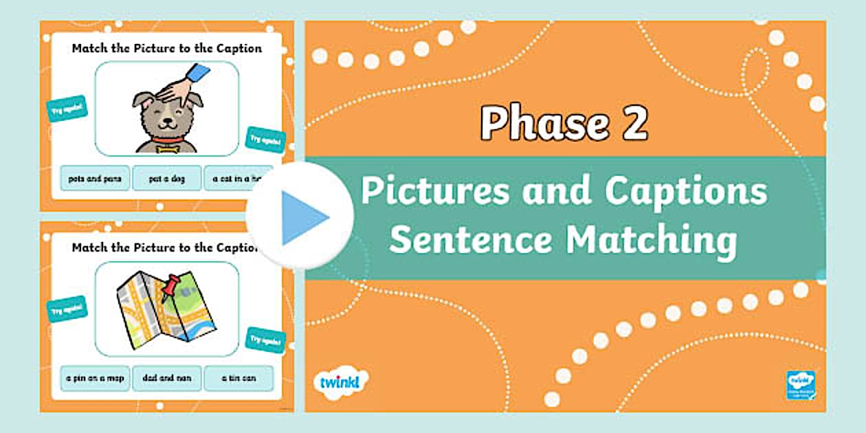 Phase 2 Pictures and Captions Sentence Matching PowerPoint