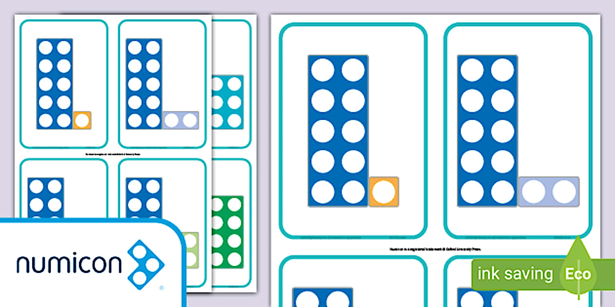 👉 11-20 Numicon Shape Flashcards - Twinkl