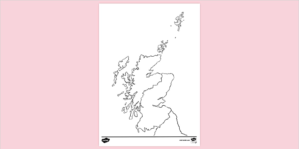 Highlands and Islands Blank Outline Map | Colouring Sheet