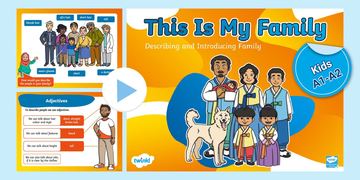 ESL This Is My Family [Kids, A1-A2] Presentation - Twinkl