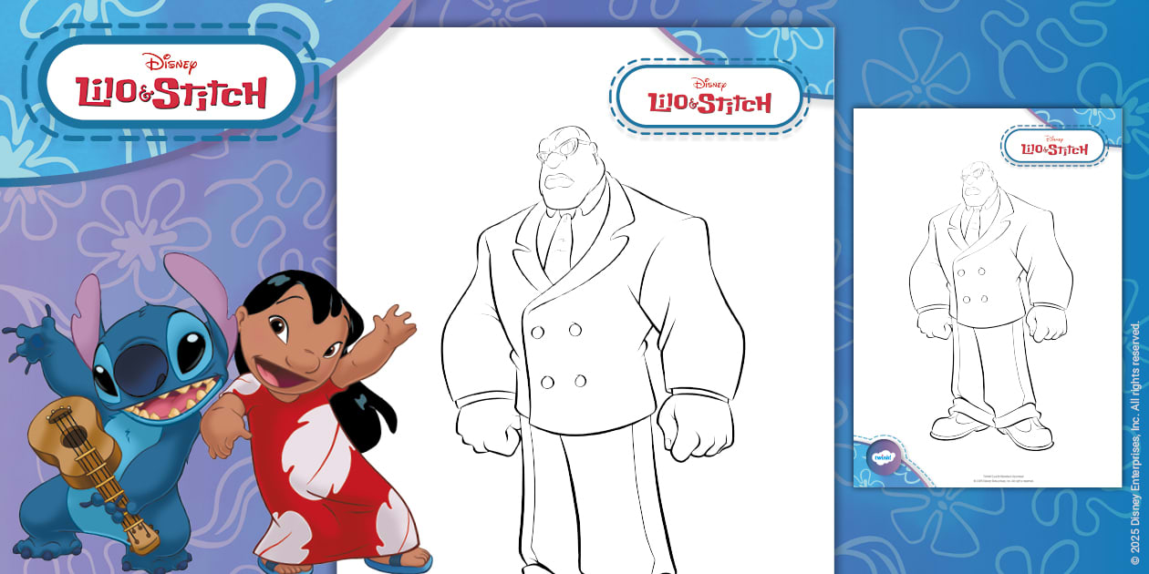 Lilo & Stitch: Cobra Bubbles Colouring Page