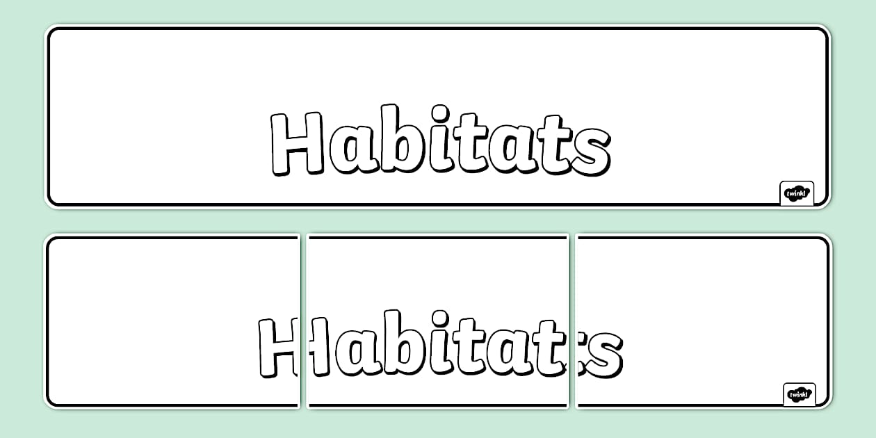 Habitats Collaborative Drawing Display Banner (Teacher-Made)