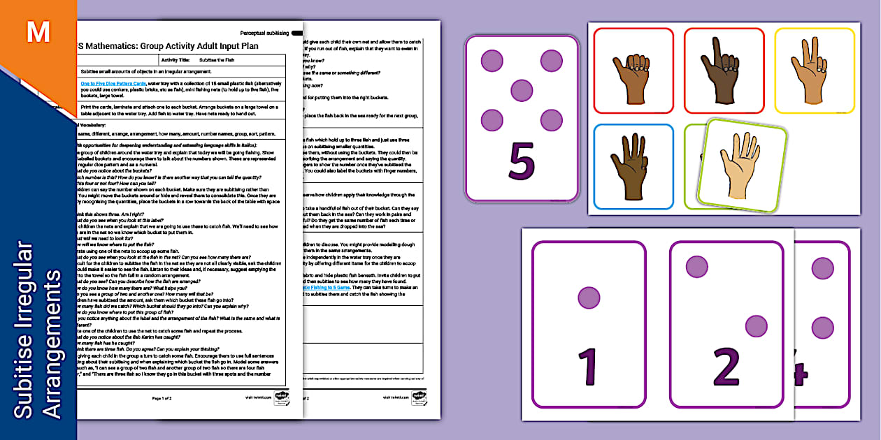👉 EYFS Maths: Subitise the Fish Group Activity Planning Pack
