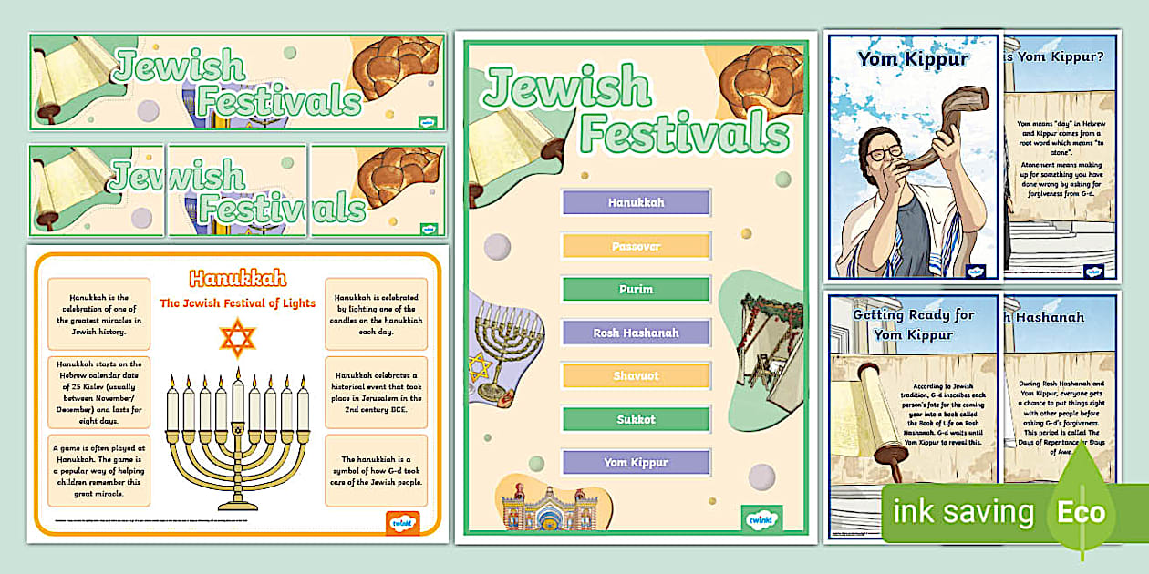 Jewish Festivals Display Pack - Twinkl - KS2