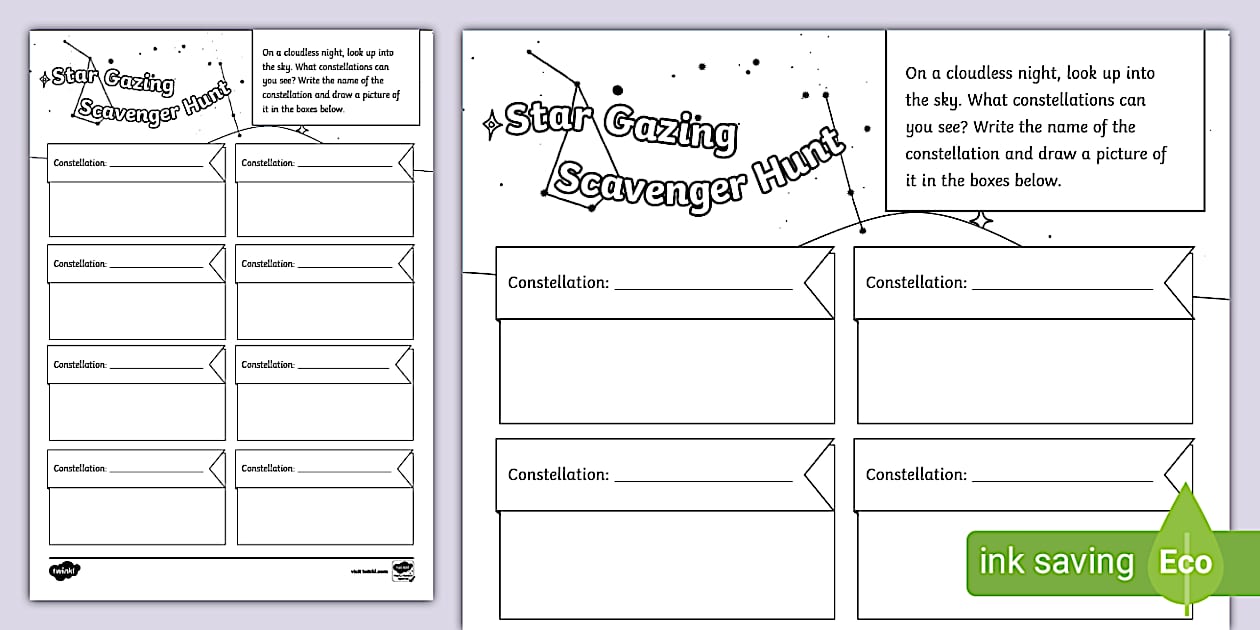 Star Gazing Scavenger Hunt