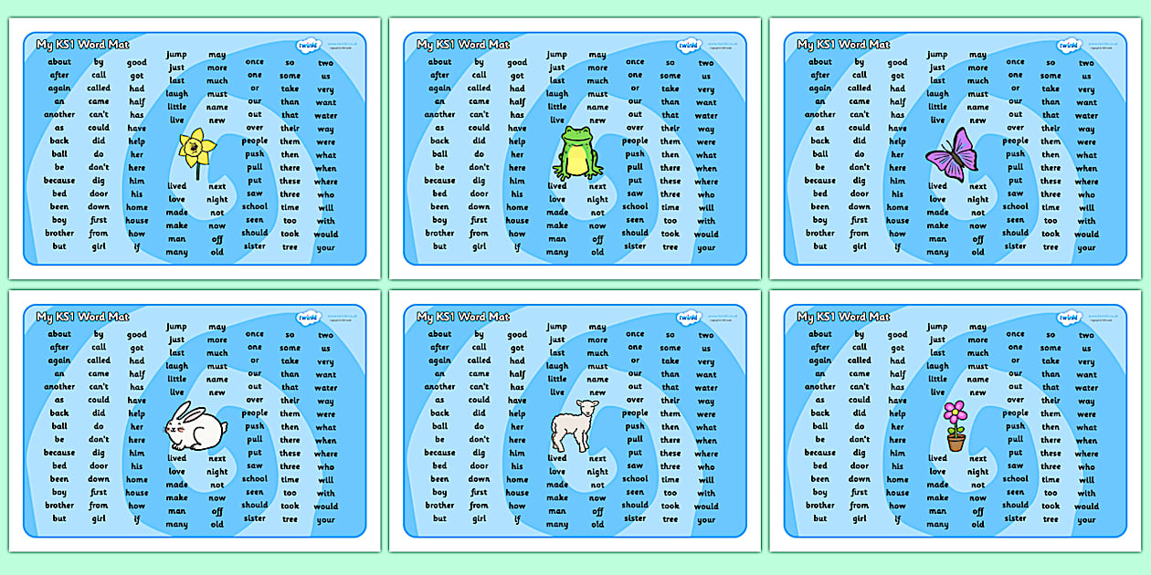 Spring Themed KS1 Word Mat (teacher made) - Twinkl
