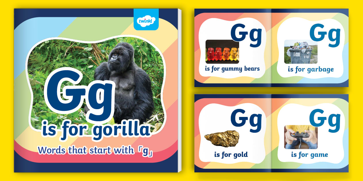 幼児向けのABC絵本 Alphabet Early Readers Gg is for gorilla - Twinkl