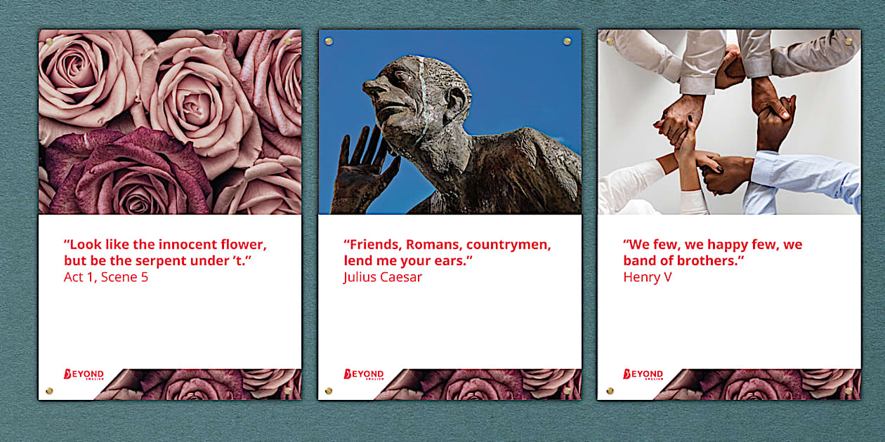 Shakespeare Quotations Photo-Based Display Pack - Twinkl