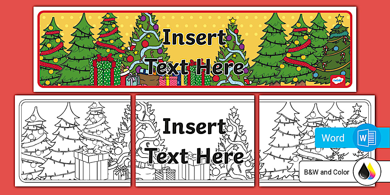 Christmas Tree Banner for Kindergarten | Twinkl USA - Twinkl