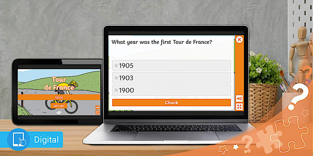Tour de France Themed Fun Interactive Quiz - AL - Kids