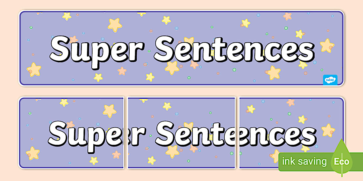 👉 Super Sentences Display Banner - Twinkl