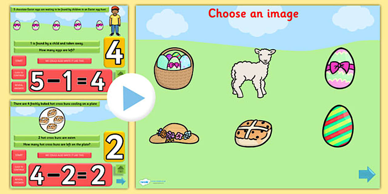 Easter Subtraction PowerPoint (teacher made) - Twinkl