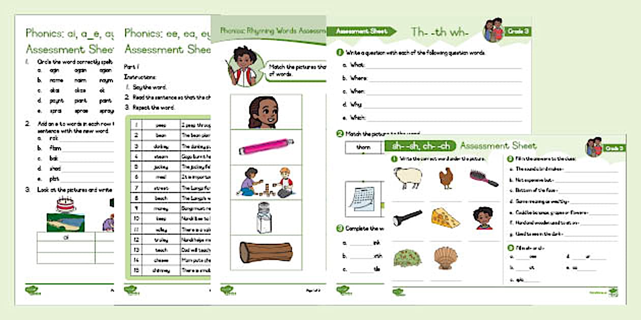 Gr.3 Phonics - T1 - Termly Assessment - Activity Pack (CAPS)