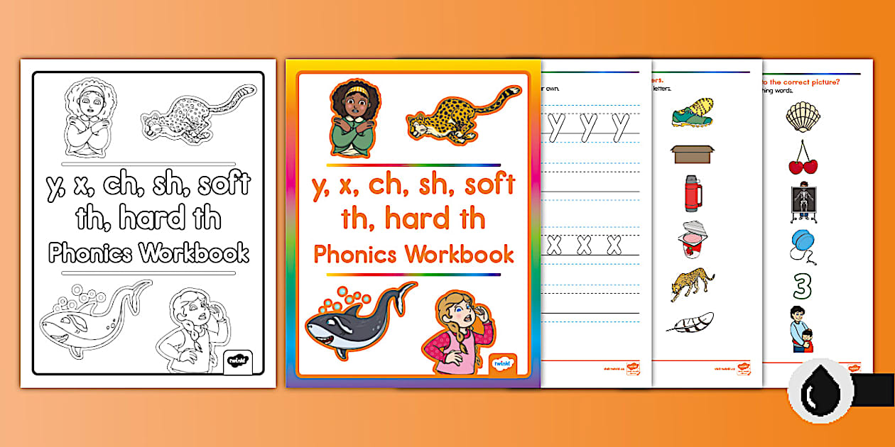 Phonics Canada Group 6 y, x, ch, sh, soft/hard th Workbook
