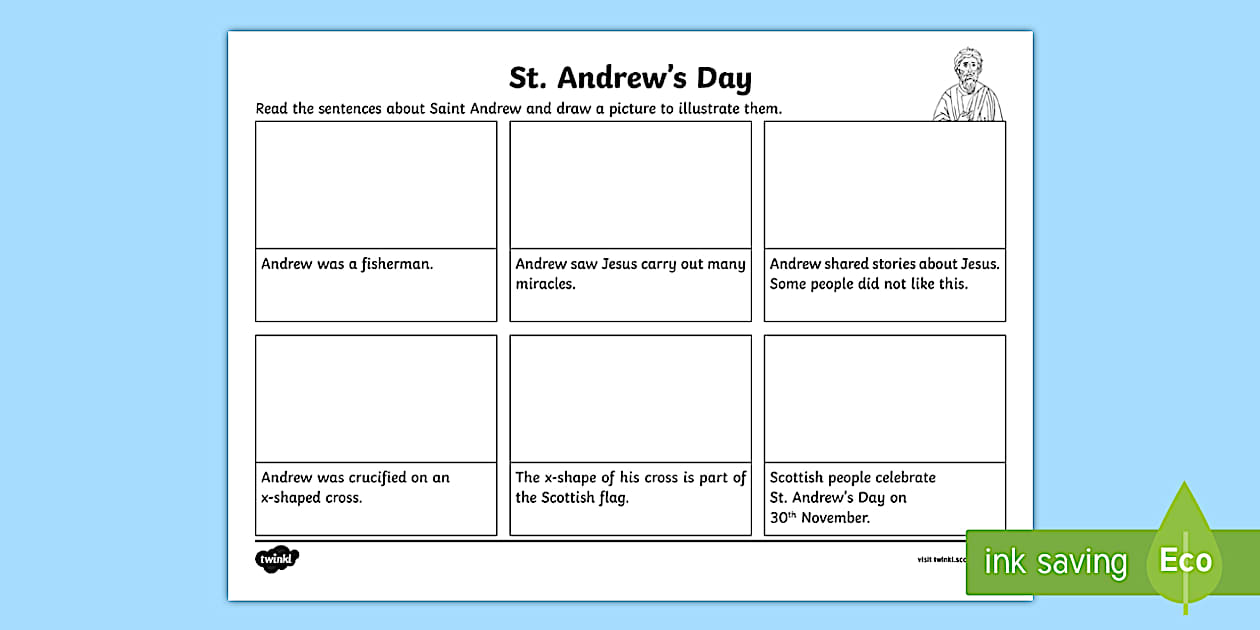 Read and Draw Worksheet | St Andrew’s Day Worksheets