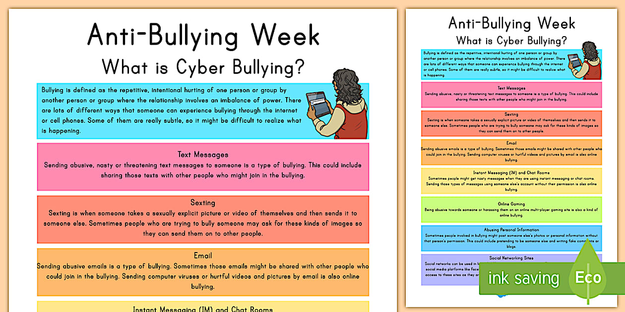Cyber Bullying Flyer | 5th Grade Resource | Twinkl USA