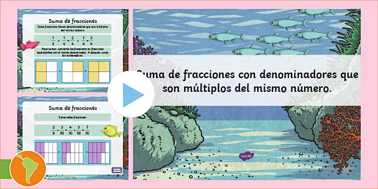 Powerpoint: Suma de fracciones (Teacher-Made) - Twinkl