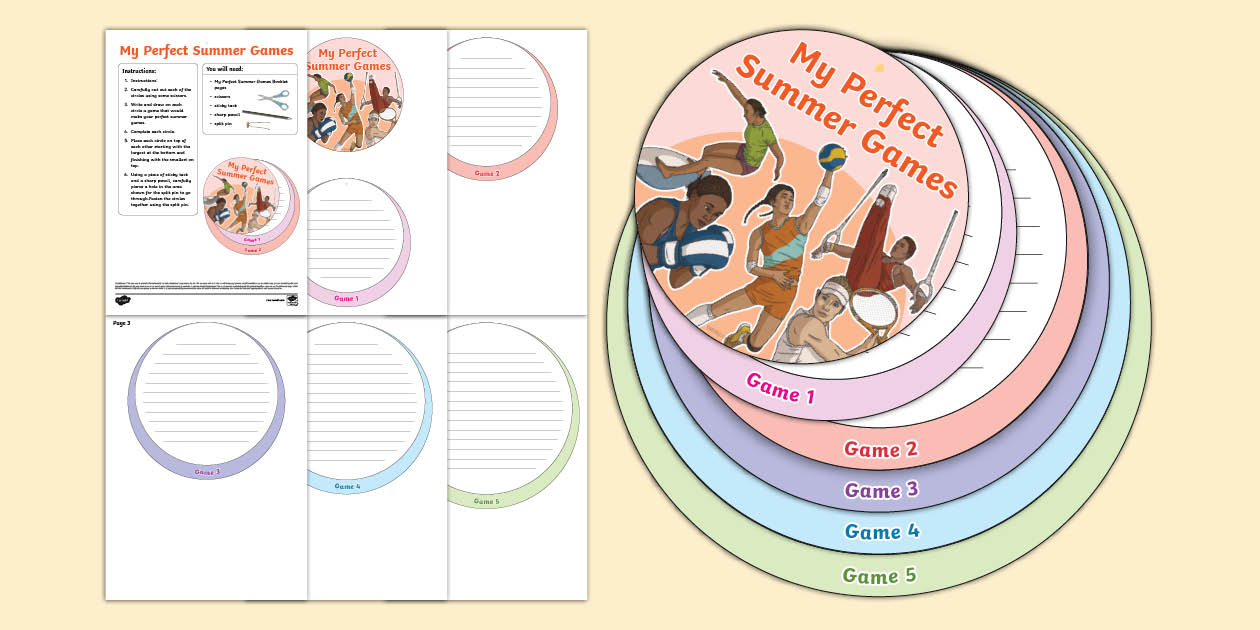 My Perfect Summer Games Circles Booklet