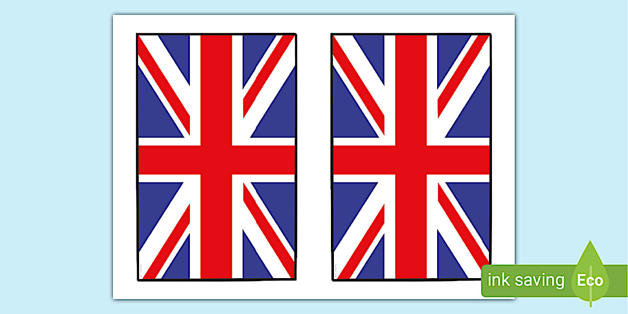Two Union Jack Flags Display Posters (Hecho por educadores)